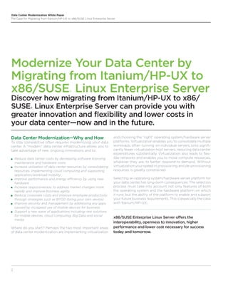 Case for migrating_itaniumhpux_to_x86sles | PDF