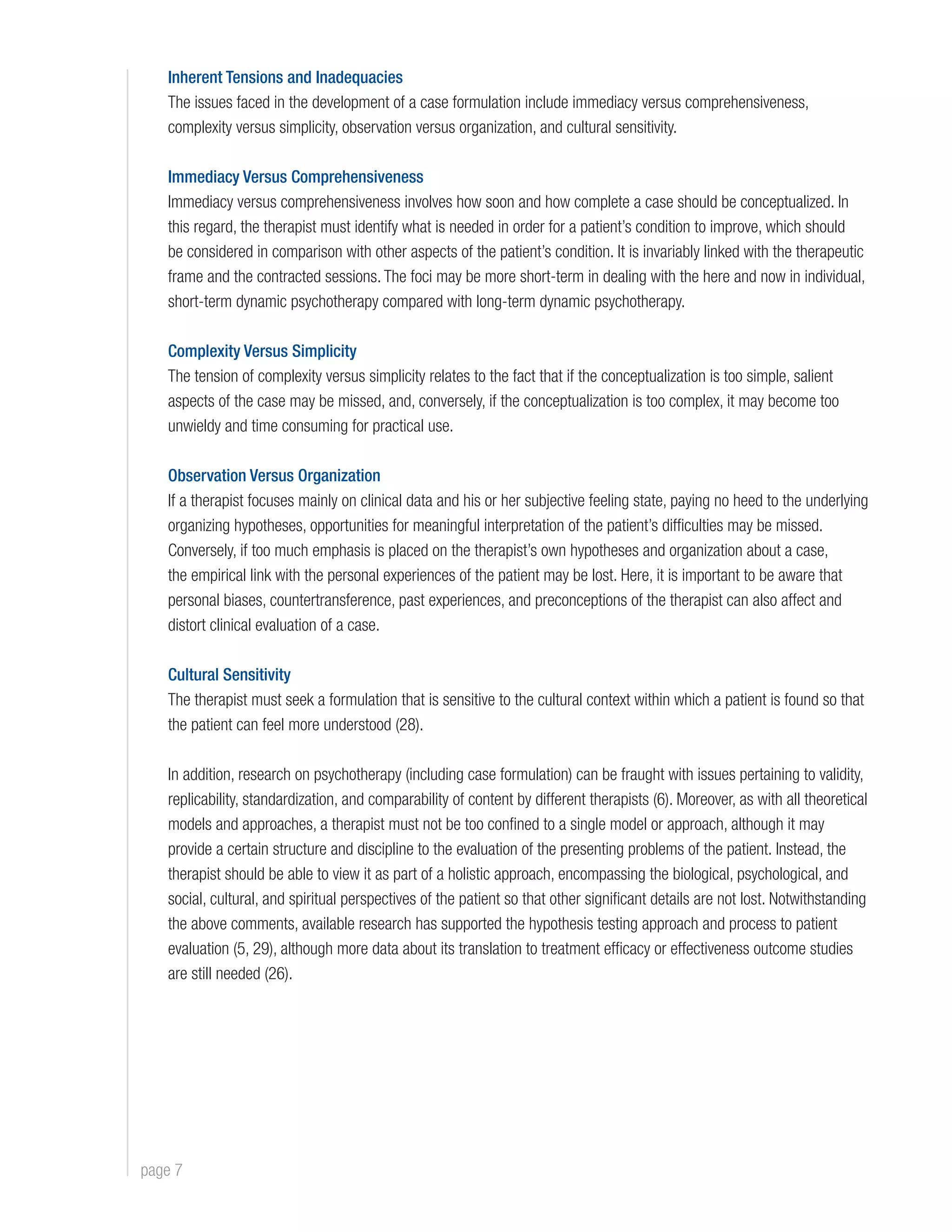 Clinical Psychology Case Formulation and Treatment Planning: A Primer | PDF