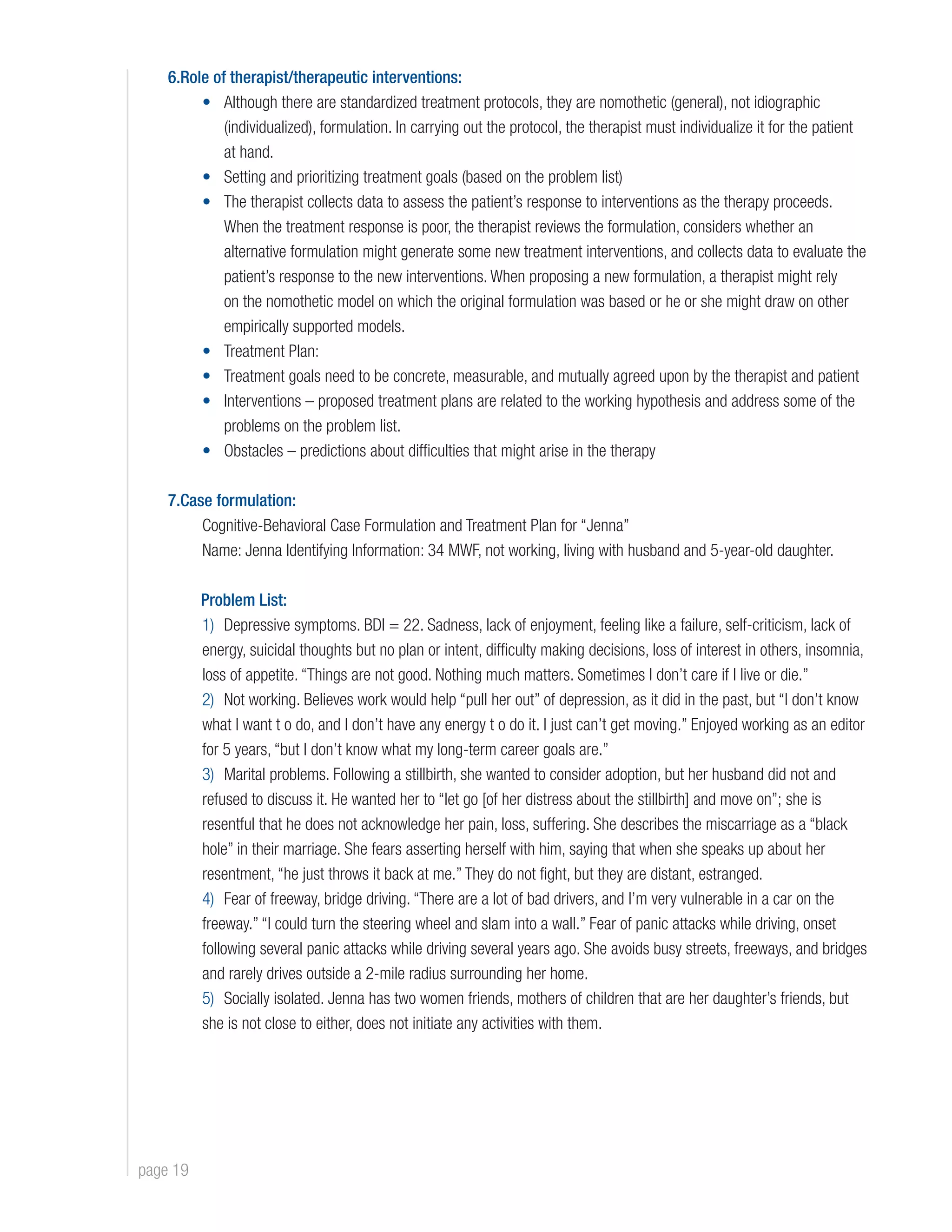 Clinical Psychology Case Formulation and Treatment Planning: A Primer | PDF