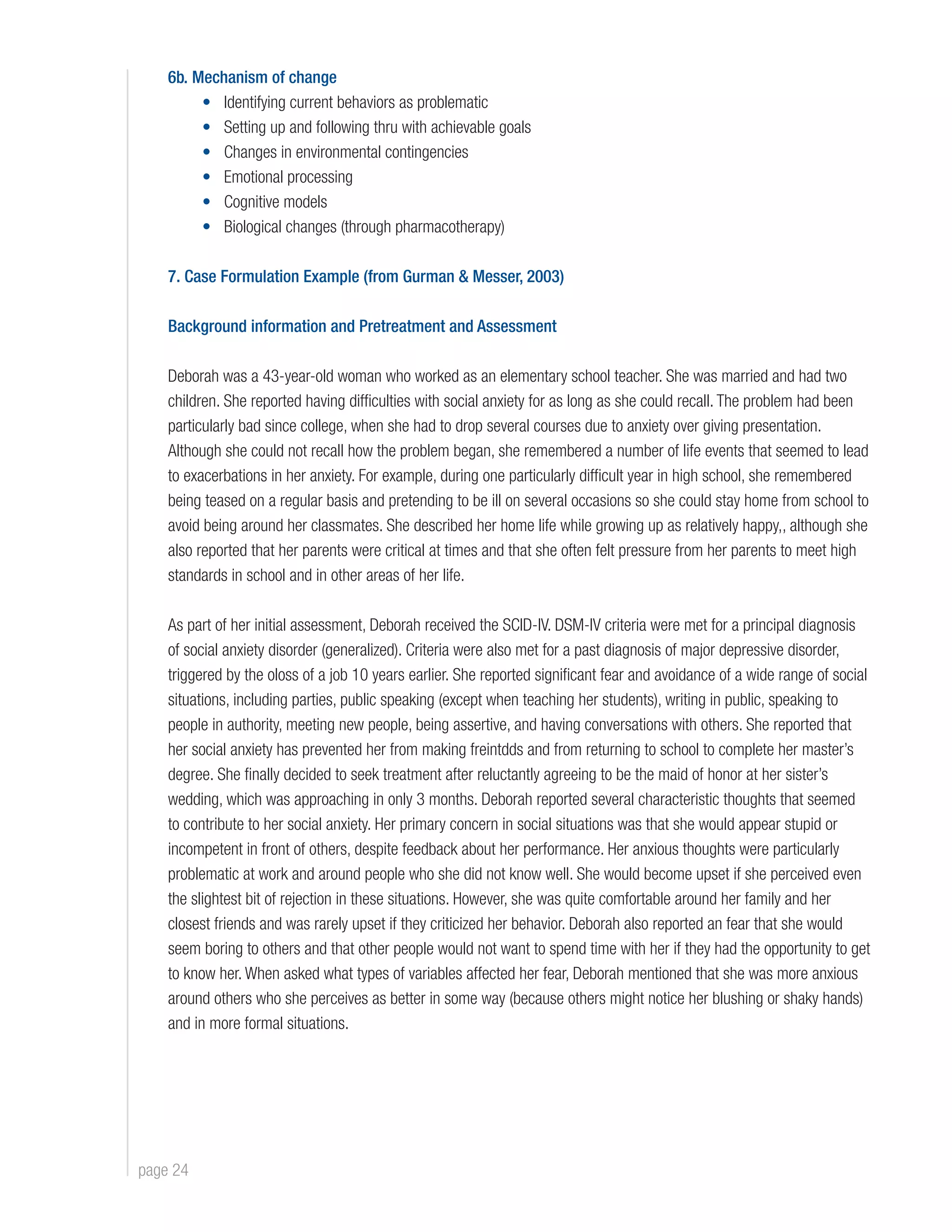 Clinical Psychology Case Formulation and Treatment Planning: A Primer | PDF