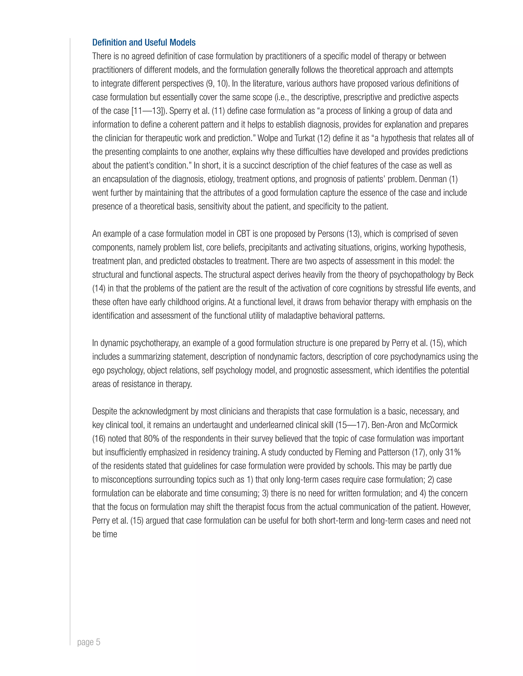 Clinical Psychology Case Formulation and Treatment Planning: A Primer | PDF