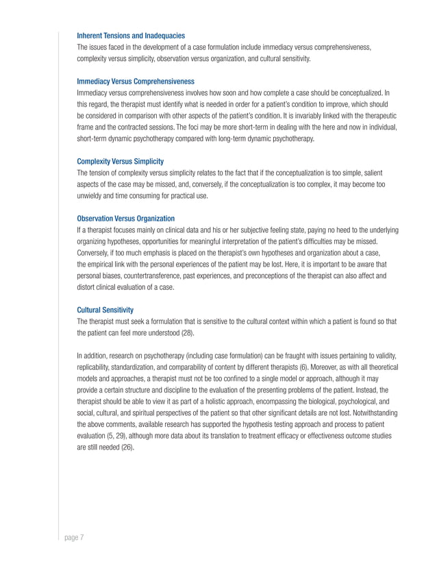 Clinical Psychology Case Formulation and Treatment Planning: A Primer | PDF