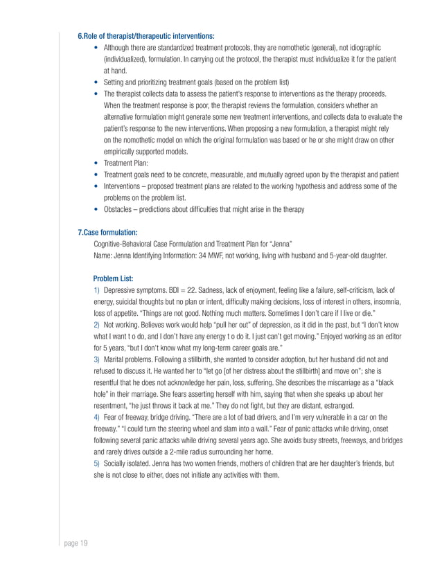 Clinical Psychology Case Formulation and Treatment Planning: A Primer | PDF
