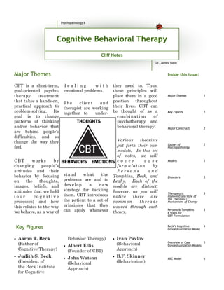 Clinical Psychology Case Formulation and Treatment Planning: A Primer | PDF