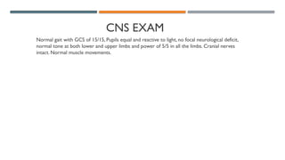 The document shows a case presentation of a patient with a chronic ...