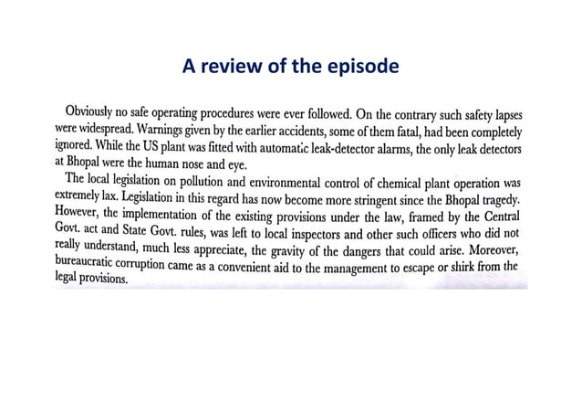 Safety and Environmental Management- Case Study | PPT