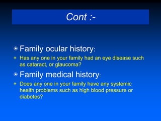 Case history.ppt | Eye and Vision Conditions | Diseases and Conditions