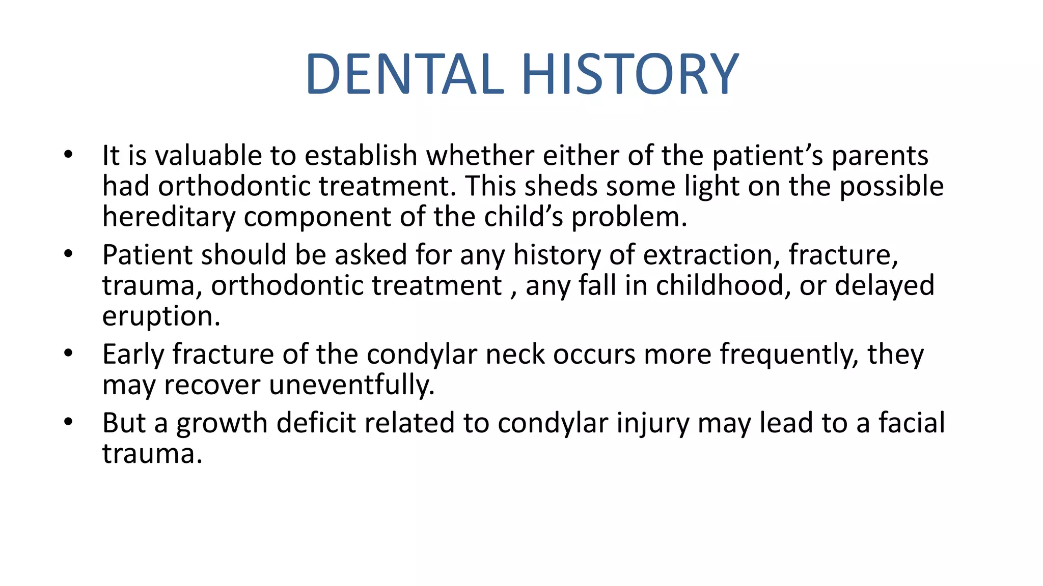 CASE HISTORY AND EXAMINATION IN ORTHODONTICS | PPTX