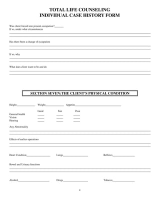 Case history form | PDF
