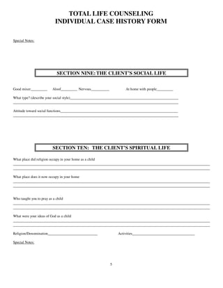 Case history form | PDF