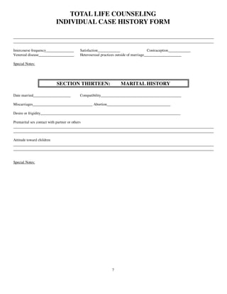 Case history form | PDF