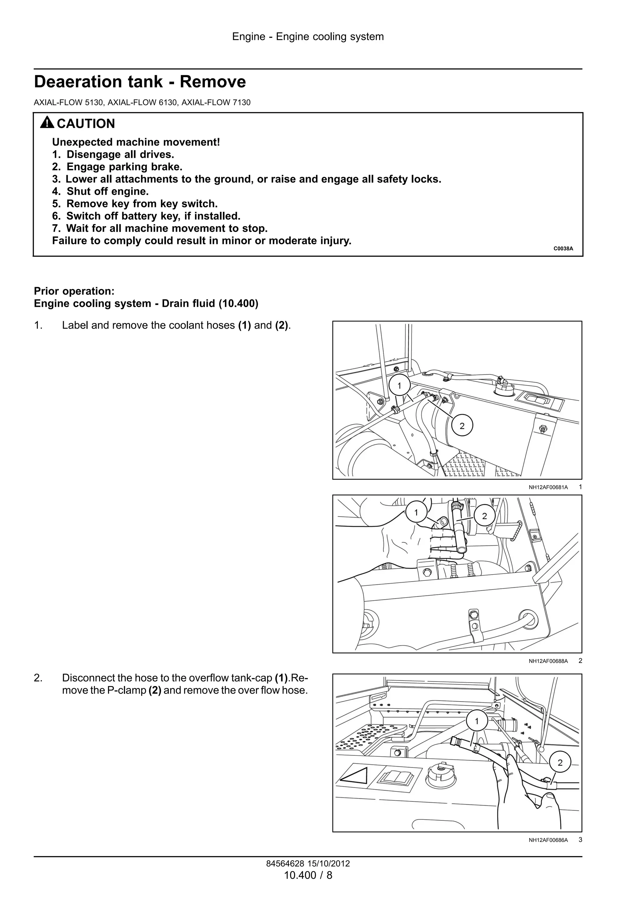 Case ih axial flow 6130 combine service repair manual [ycg007403 - ] | PDF