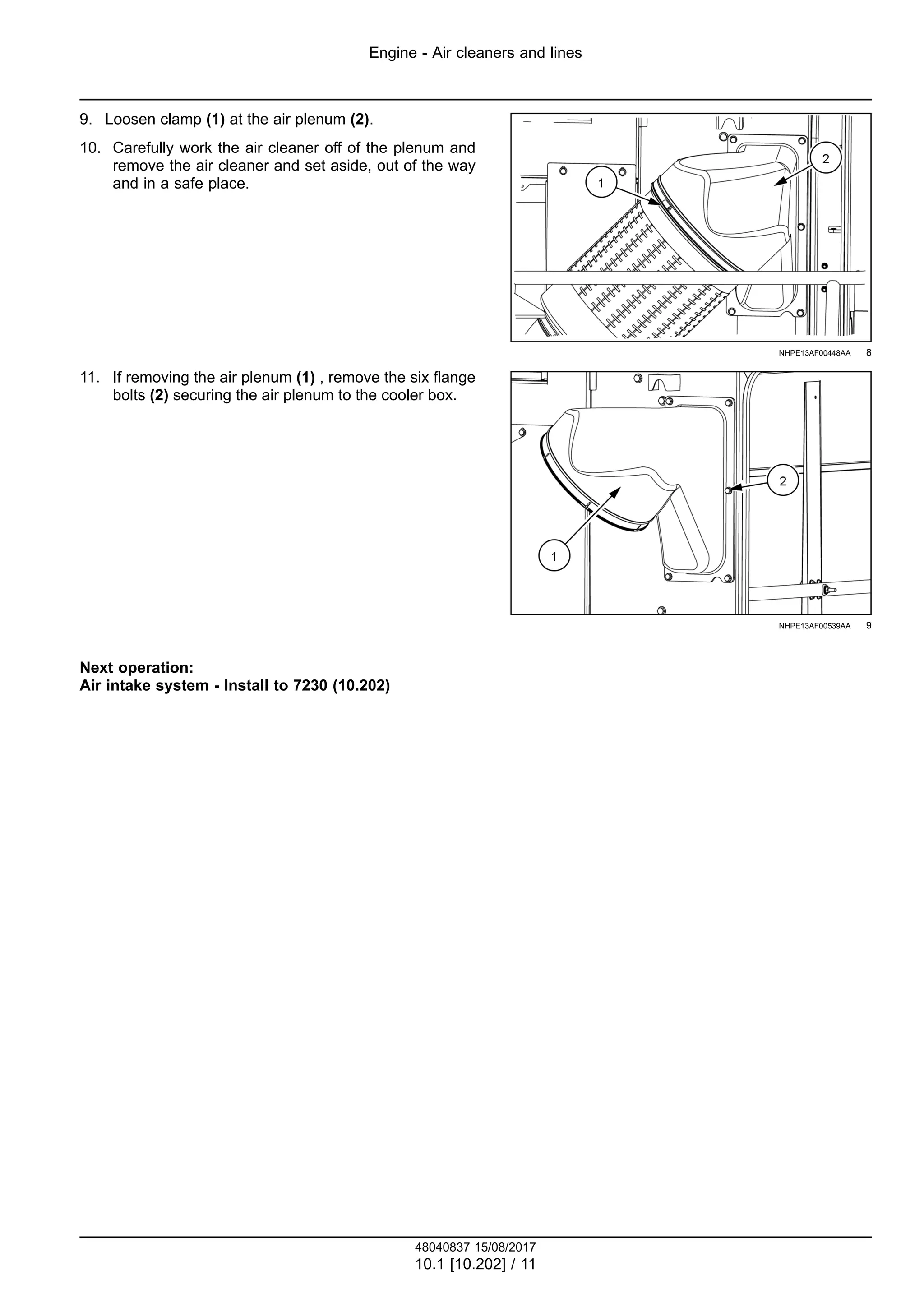 Case ih axial flow 7230 tier iii rotary combine service repair manual | PDF