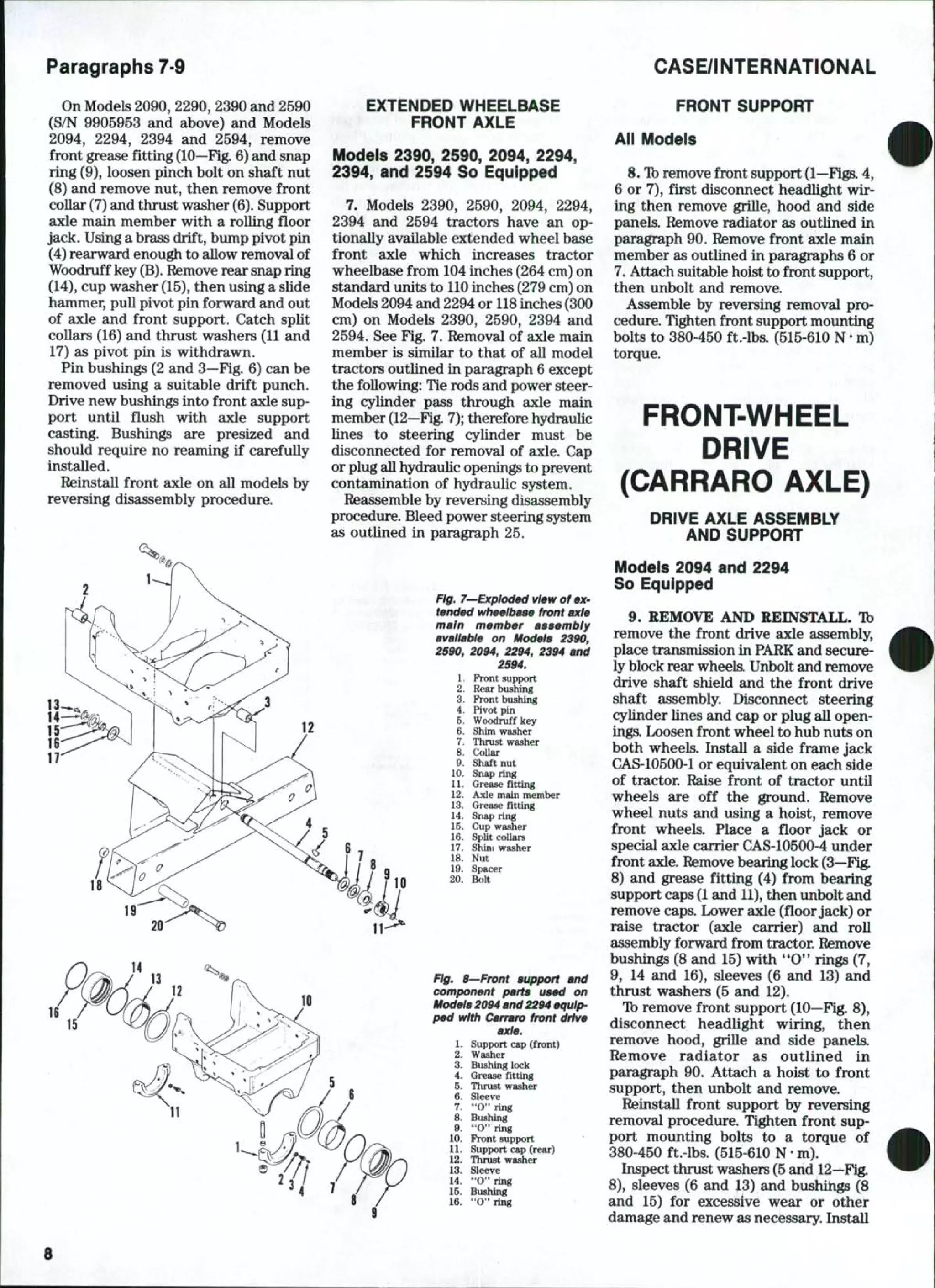 Case ih case international 2290 tractor service repair manual | PDF