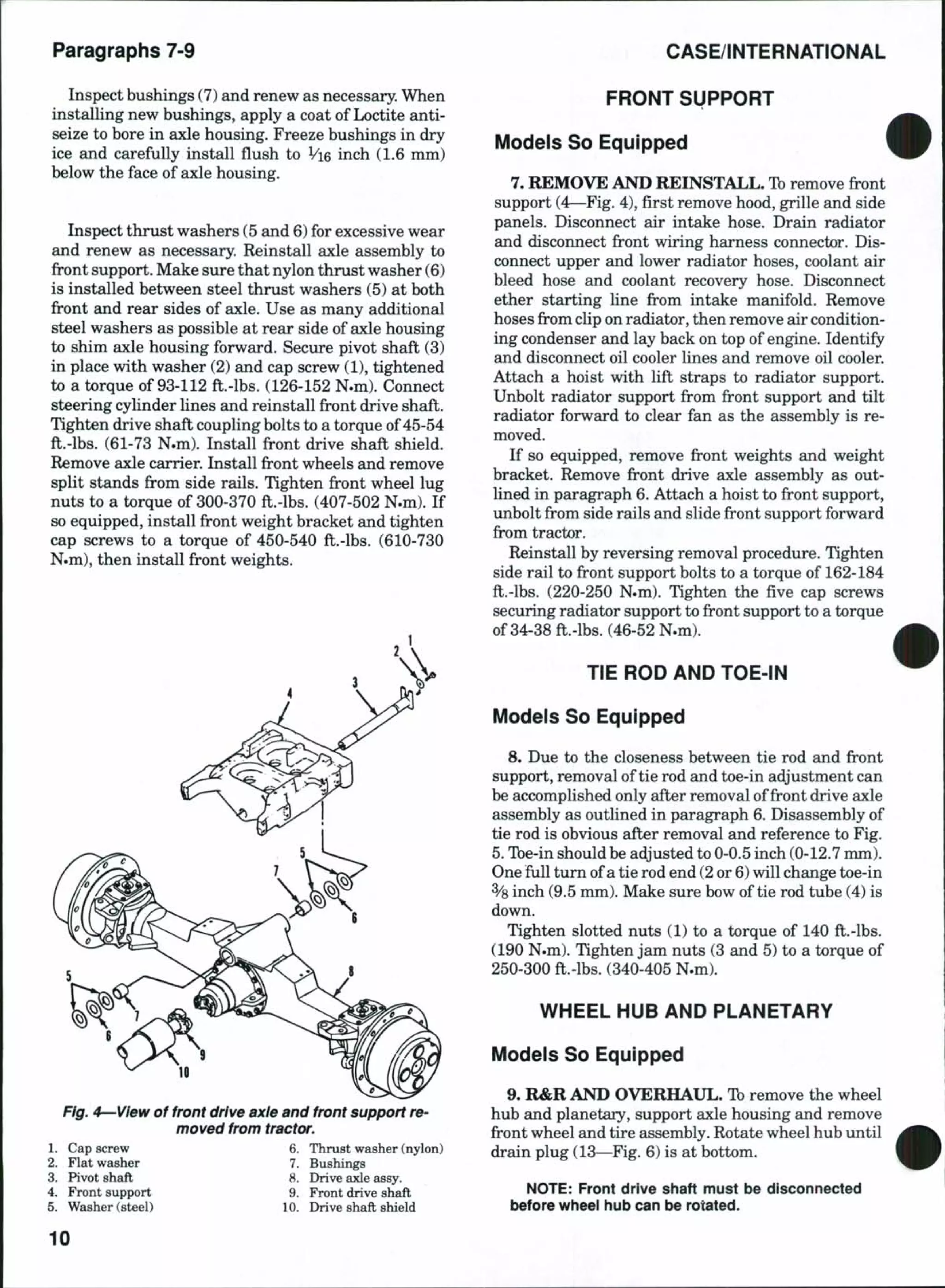 Case ih case international 7110 tractor service repair manual | PDF