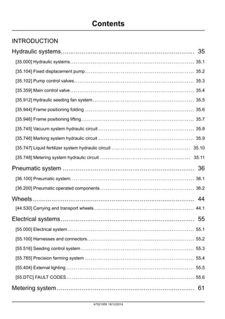 Case ih early riser 1255 front fold trailing planter service repair ...