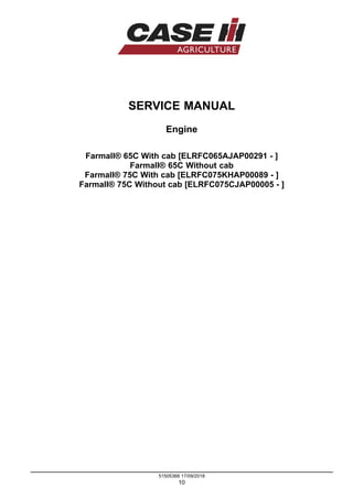 Case ih farmall 75 c tier 4b (final) tractor service repair manual | PDF