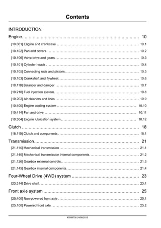 Case ih jx75 t tier 1 engine, 2wd tractor service repair manual | PDF
