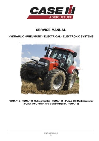 Case ih puma 155 multicontroller tractor service repair manual | PDF