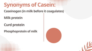 CASEIN PPT Casein pharmacognosy Milk Protein Phosphoprotein PPT | PPTX