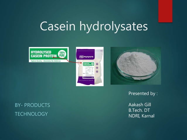Casein Hydrolysates and Coprecipitates.pptx | Chemistry | Science