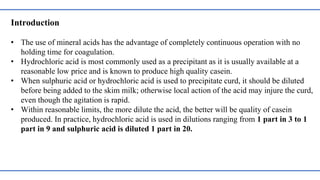 casein production at automization and it's process | PPT