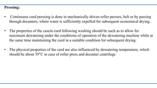 casein production at automization and it's process | PPT