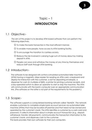 A CASE Lab Report - Project File on "ATM - Banking System" | PDF