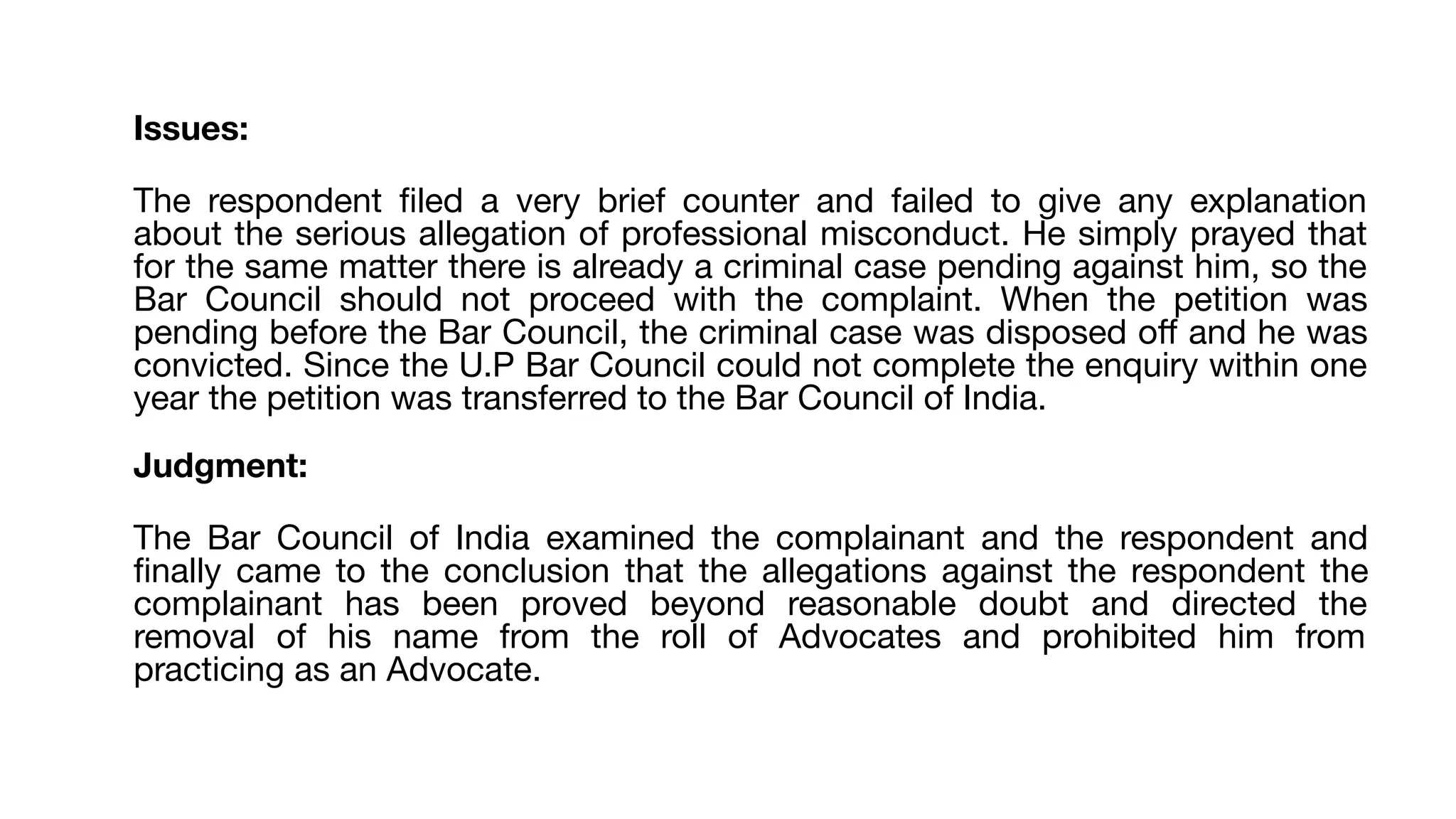 case laws.pdf professional ethics and legal | PDF