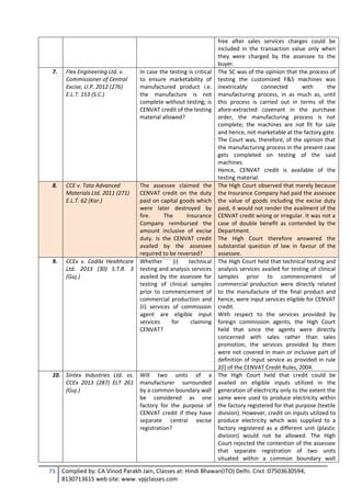 Indirect tax case laws nov 2014 | PDF