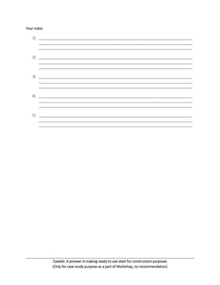 Caselet 2_A pioneer in making ready to use steel for construction ...