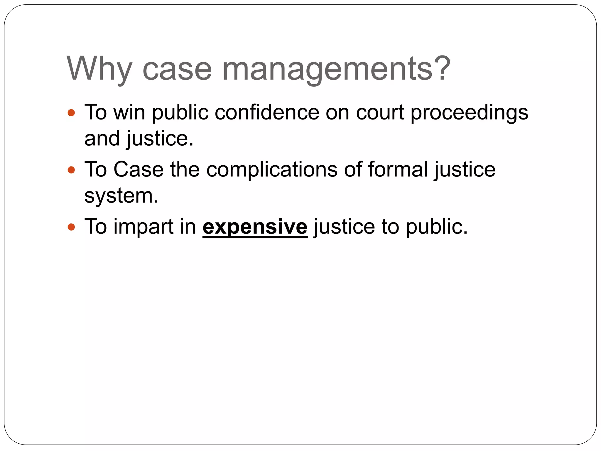Case management civil (trial) by hajira rehman | PPTX