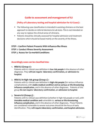 Clinical Case Management of Outbreaks of Influenza-Like | PDF