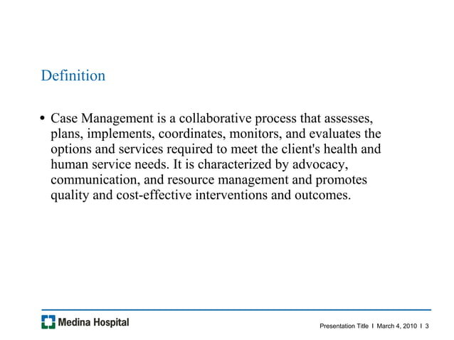 Case Managment 101 | PPT | Healthcare Industry | Industries