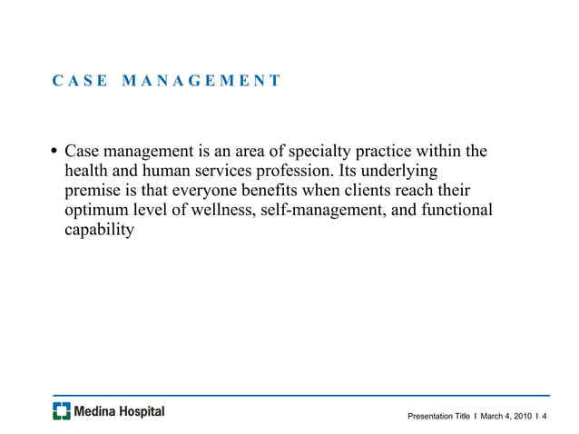 Case Managment 101 | PPT | Healthcare Industry | Industries