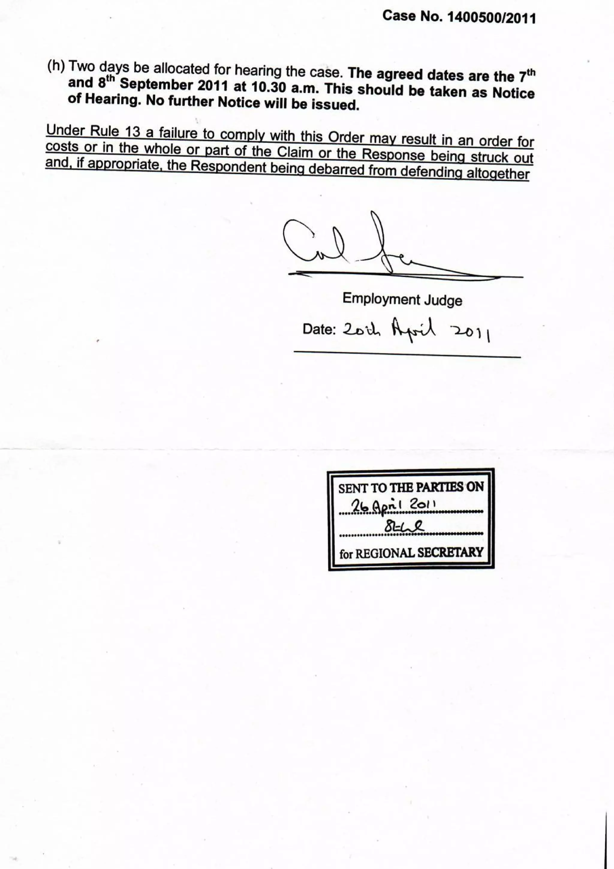 Case management order | PDF