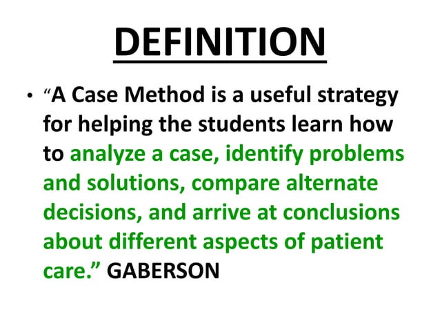 Case Method