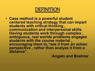 CASE METHOD of nsg education topic on cet | PPTX