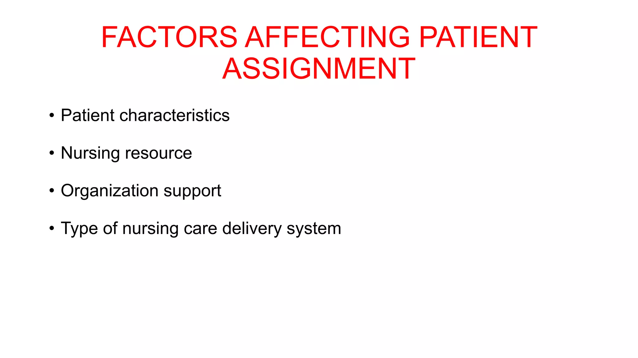 Methods of Patients assignment | PPTX