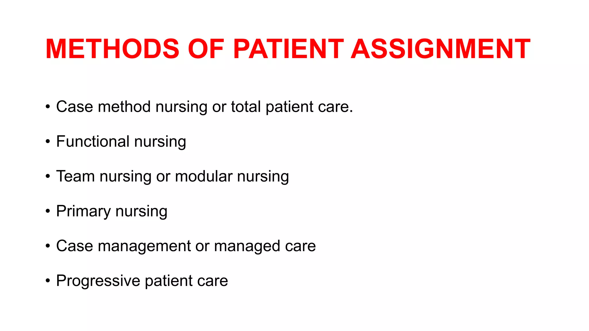 Methods of Patients assignment | PPTX
