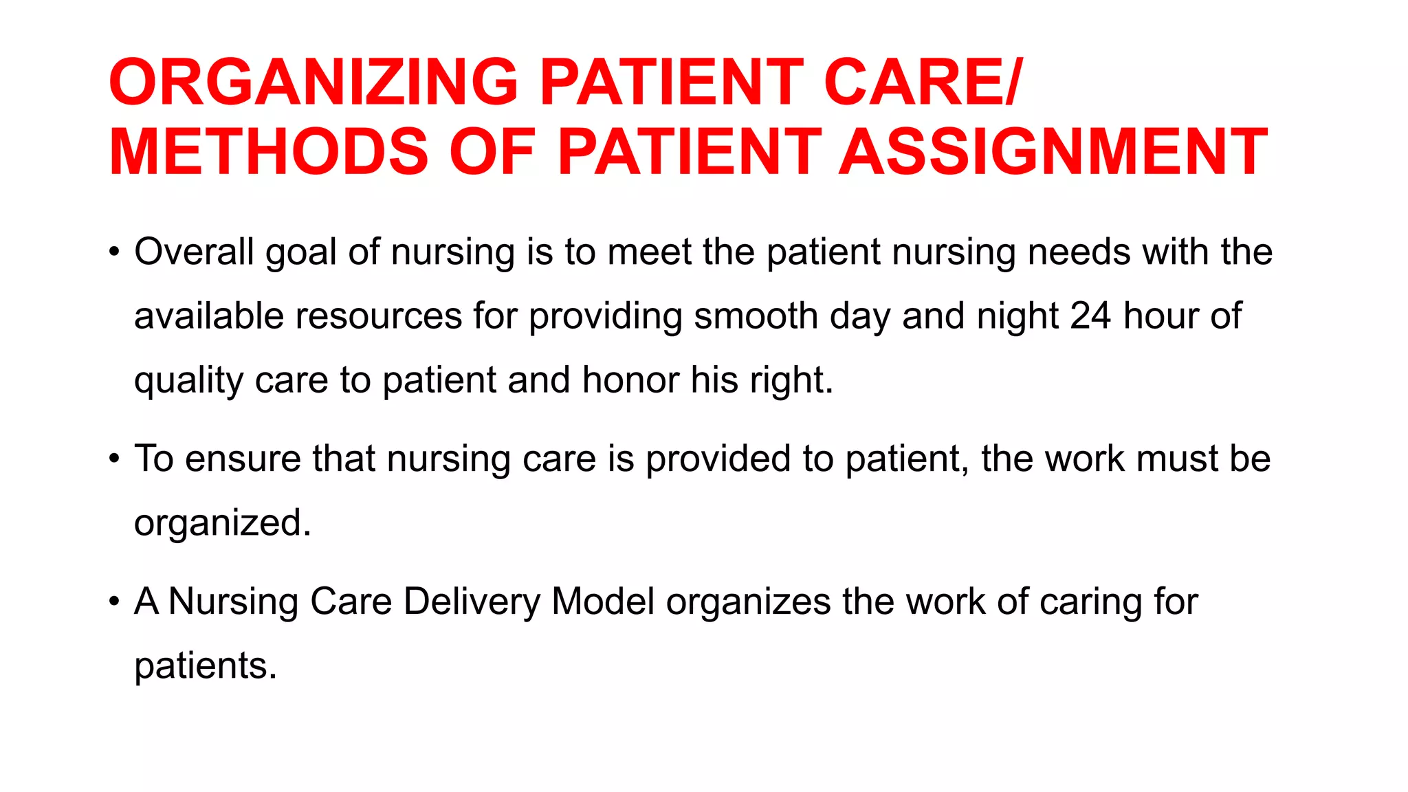 Methods of Patients assignment | PPTX