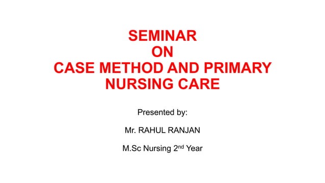 Methods of Patients assignment | PPTX