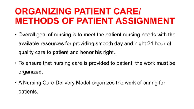 Methods of Patients assignment | PPTX