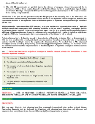 Case record..Multiple sclerosis presented clinically with bilateral ...