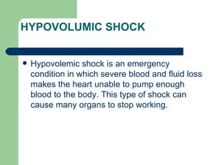 Hypovolumic shock deer | PPT