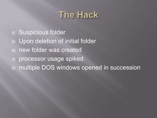 Case of a computer hack | PPTX | Technology & Computing