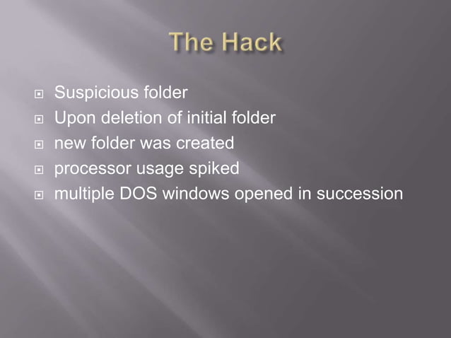 Case of a computer hack | PPTX | Technology & Computing