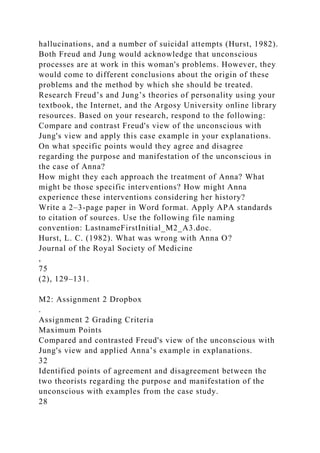 Case of Anna OOne of the very first cases that caught Freud’s atte.docx