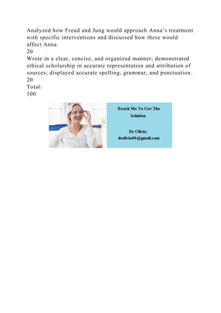 Case of Anna OOne of the very first cases that caught Freud’s atte.docx