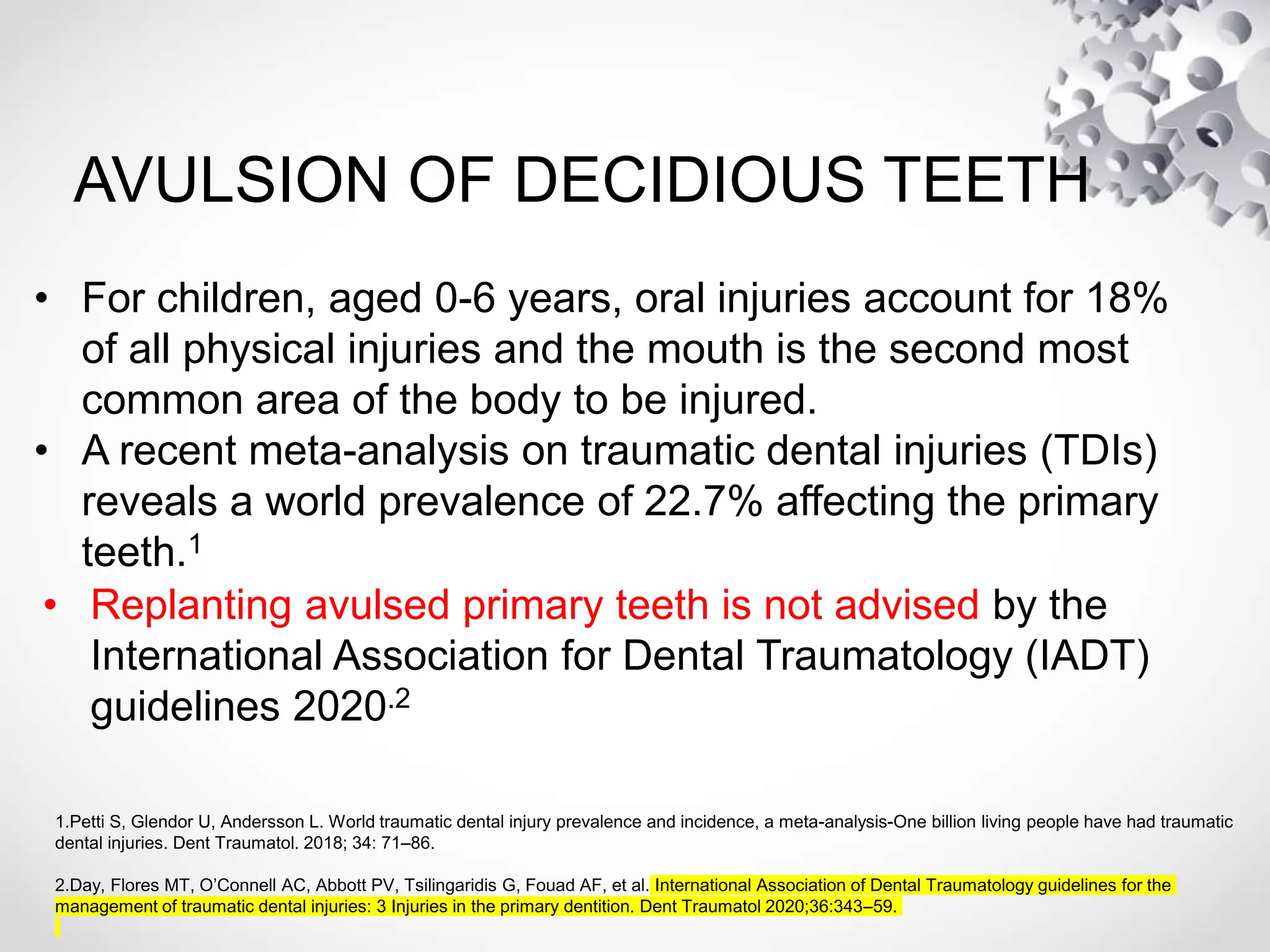Case of avulsion in Permanent dentition.pptx | Dental Health | Diseases ...